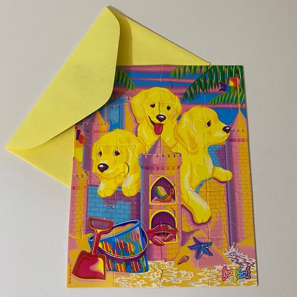 Lisa Frank | Accessories | Vintage Lisa Frank Sandcastle Puppies Puzzle ...